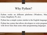 Introduction To Python Programming Why Python Applications Of Python