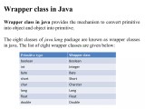 Java String String Buffer And Wrapper Class Pptx
