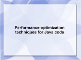 Performance Optimization Techniques For Java Code Pdf