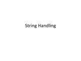 Java String Handling Pptx