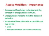 Java Access Modifiers Ppt