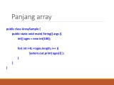 Slide Presentasi Kuliah Java Array Implementation Ppt