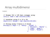 Slide Presentasi Kuliah Java Array Implementation Ppt