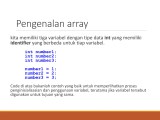 Slide Presentasi Kuliah Java Array Implementation Ppt