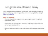 Slide Presentasi Kuliah Java Array Implementation Ppt