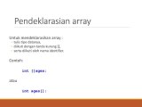 Slide Presentasi Kuliah Java Array Implementation Ppt