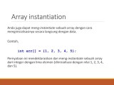 Slide Presentasi Kuliah Java Array Implementation Ppt