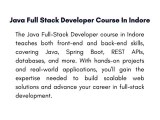 Java Full Stack Developer Course In Indore Pdf