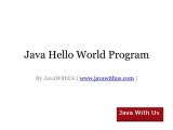 Java Hello World Program Pptx