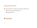 Javascript Dom Manipulation Ppt