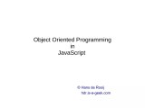 Javascript Object Oriented Programming Cheat Sheet Odp