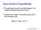 Java Socket Programming Ppt