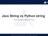 Java String Vs Python String Video Course By Myexamcloud Pdf