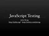 Understanding Javascript Testing Pdf