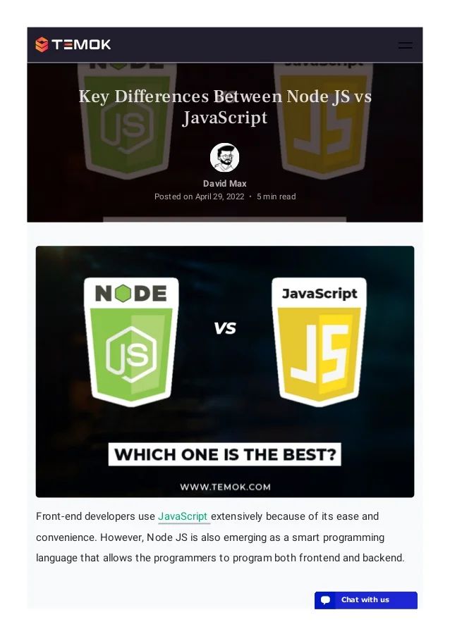 Key Differences Between Node Js Vs Javascript Pdf - Perfect Minimal Photo - HD