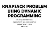 Knapsack Problem Using Dynamic Programming Ppt Programming