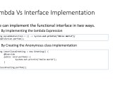 Lambda Expressions Java 8 Features Usage Ppt
