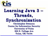 Learning Java 3 Threads And Synchronization Ppt