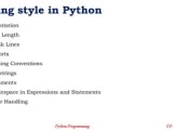 Python Programming Lecture 2 Coding Style In Python Pdf