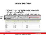 Les01 Retrieving Data Using The Sql Select Statement Ppt