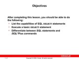Les01 Retrieving Data Using The Sql Select Statement Ppt