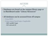 Library Databases Pptx Databases Computer Software And Applications