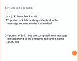 Linear Block Code Pptx