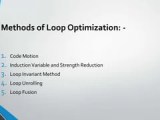 Loop Optimization Pptx
