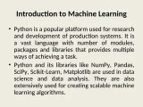 Pythonn Machine Learning With Python Ppt