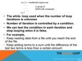 Matlab Script Loop Control Pptx