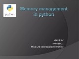 Memory Management In Python Pptx