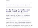 Memory Virtualization In Cloud Computing Pdf