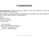 Method Constructor Method Overloading Method Overriding Inheritance