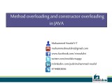 Method Overloading And Constructor Overloading In Java Pptx