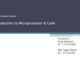 Introduction To Microprocessor Code Ppt
