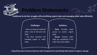 Micro Project Using Data Structure Stack Queue Pptx - Professional Geometric Design - Mobile