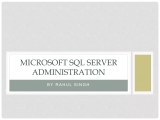 Microsoft Sql Server Database Administration Pptx