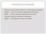 Microsoft Sql Server Database Administration Pptx