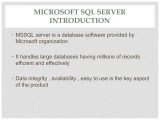 Microsoft Sql Server Database Administration Pptx