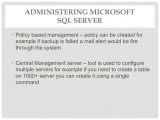 Microsoft Sql Server Database Administration Pptx