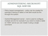 Microsoft Sql Server Database Administration Pptx Databases