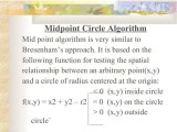 Mid Point Circle Algorithm Pptx