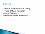 Mobile Application Testing Tutorial Pptx