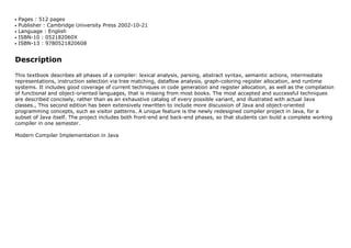 Modern Compiler Implementation In Java 2ed - Modern Light Illustration - 8K