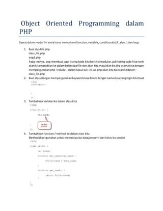 Modul 3 Object Oriented Programming Dalam Php Pdf - Premium Abstract Photo Gallery - 4K