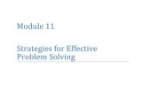 Module 11 Problem Solving Doc
