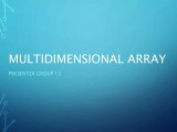 Multidimensional Array Pptx