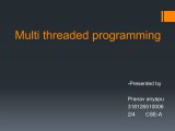 Multi Threaded Programming Pptx