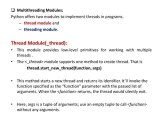 Multithreaded Programming In Python Pdf