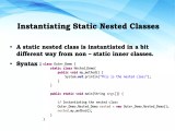 Nested Classes In Java Pptx